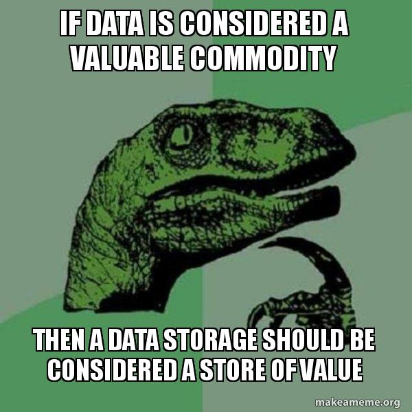 If data is considered a valuable commodity then a data storage should ...