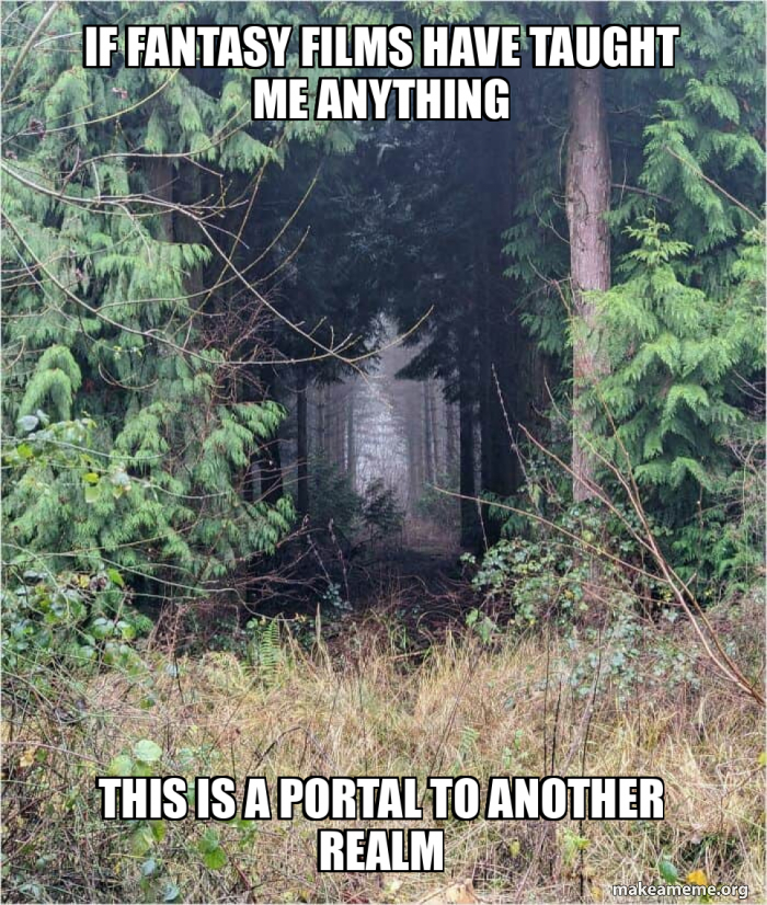 If Fantasy films have taught me anything This is a Portal to another ...