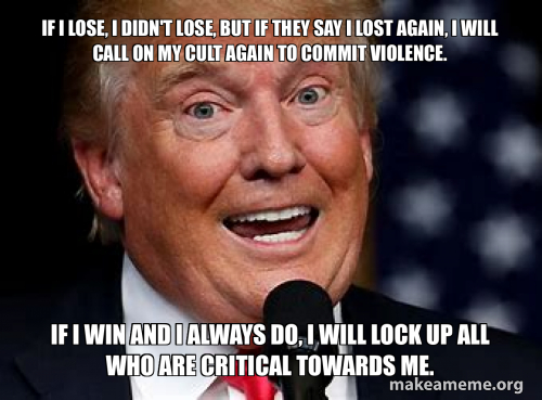If I lose, I didn't lose, but if they say I lost again, I will call on ...