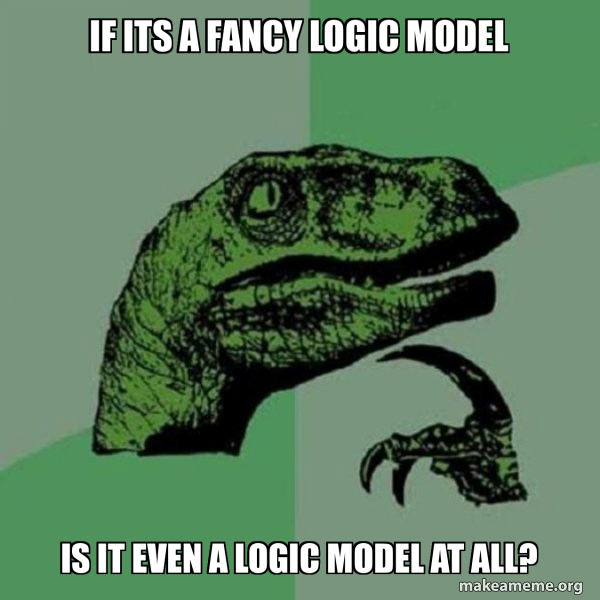 If its a fancy logic model is it even a logic model at all ...