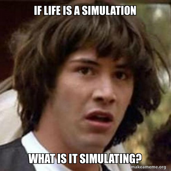 IF LIFE IS A SIMULATION WHAT IS IT SIMULATING? - Conspiracy Keanu Meme ...