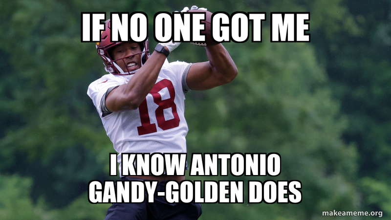 if no one got me i know antonio gandy-golden does Meme Generator