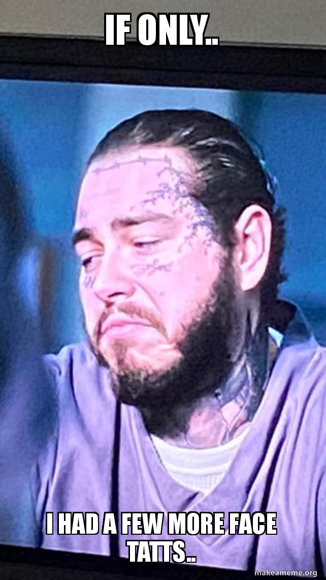 If only.. I had a few more face tatts.. Meme Generator