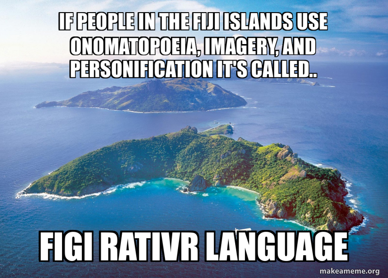 If people in the Fiji islands use onomatopoeia, imagery, and ...