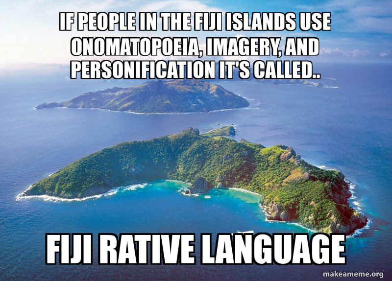If people in the Fiji islands use onomatopoeia, imagery, and ...
