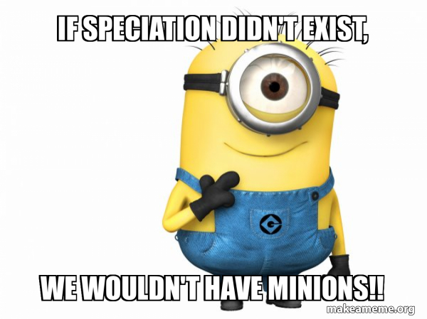 If speciation didn't exist, we wouldn't have minions!! - Thoughtful ...