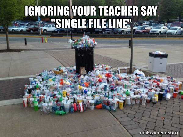 Ignoring your teacher say "single file line" - Canadian Football Fans ...