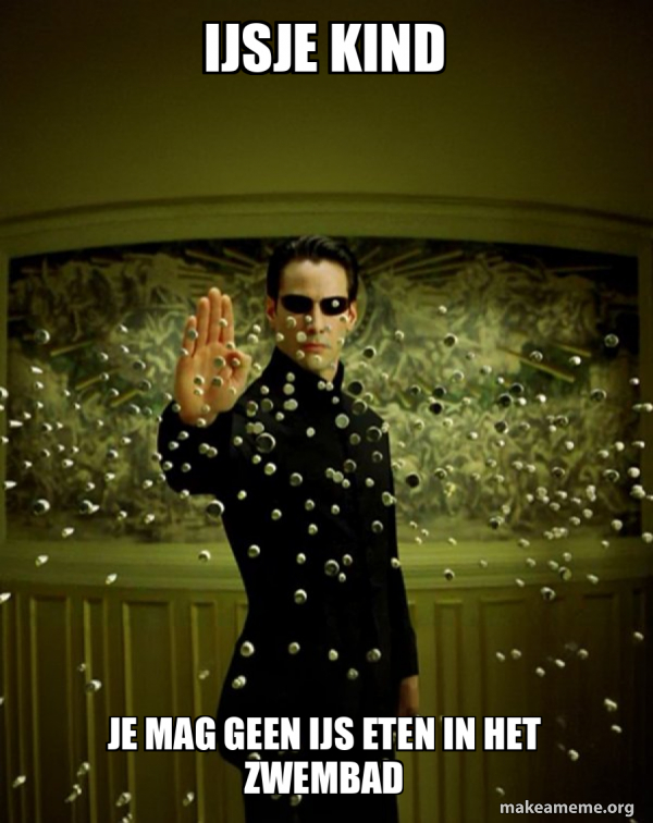 ijsje kind Je mag geen ijs eten in het zwembad - Neo Stopping Bullets ...