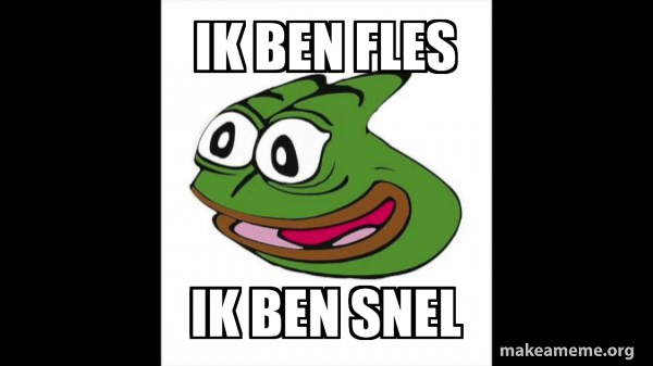 Ik ben fles Ik ben snel - Pepega Meme Generator
