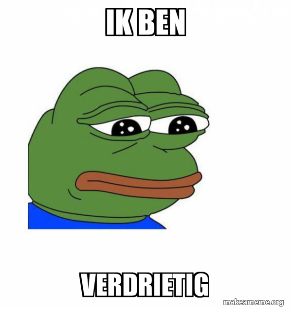ik ben verdrietig - Feels Bad Man Meme Generator