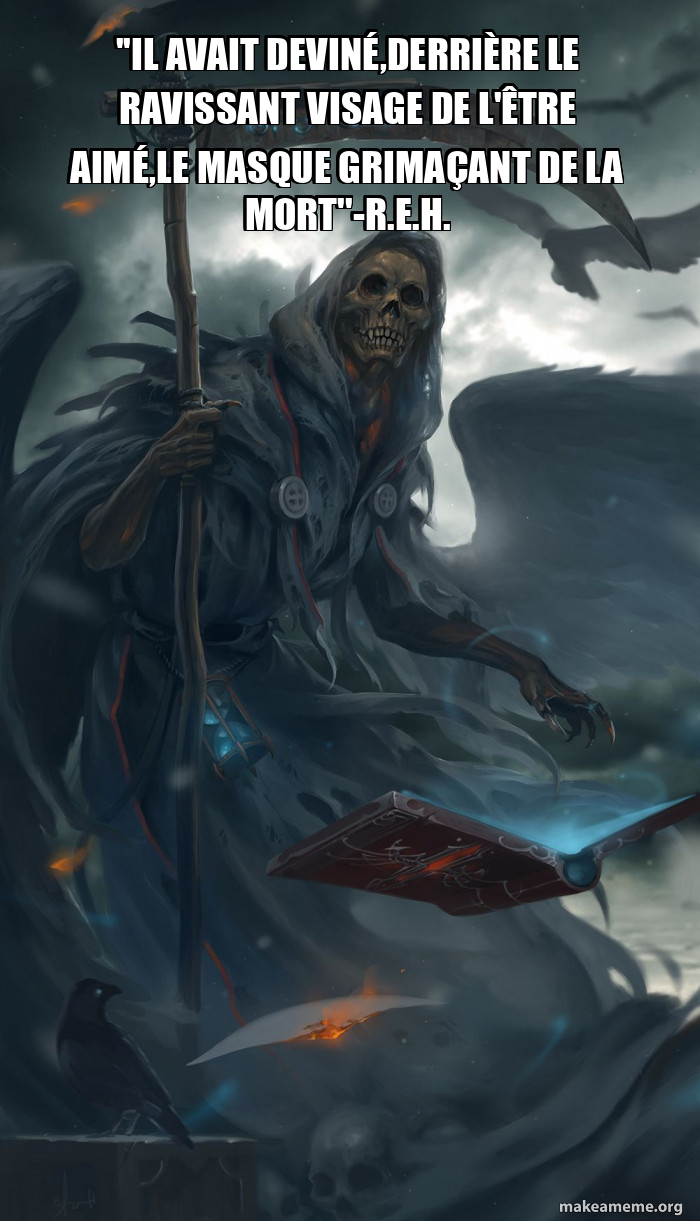 ''IL AVAIT DEVINÉ,DERRIÈRE LE RAVISSANT VISAGE DE L'ÊTRE AIMÉ,LE MASQUE ...