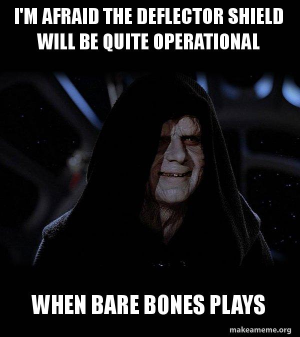 i'm afraid the deflector shield will be quite operational when bare ...