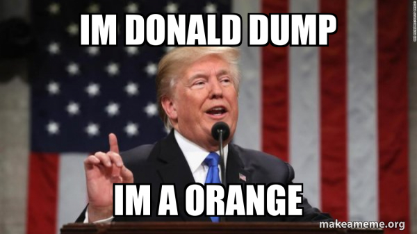 im donald dump im a orange - Donald Trump Meme Generator