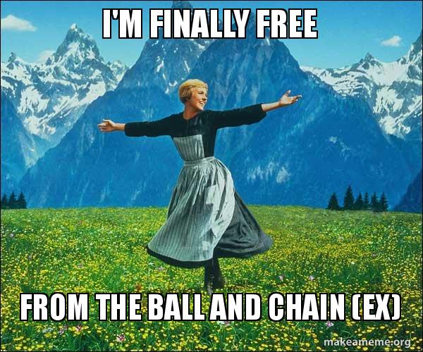 I'm finally free from the ball and chain (ex) - Sound of Music Meme ...