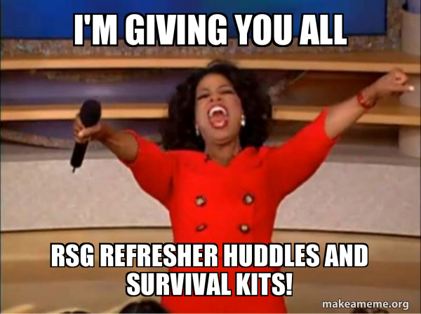 I'm giving you all RSG Refresher Huddles and Survival Kits! - Oprah ...