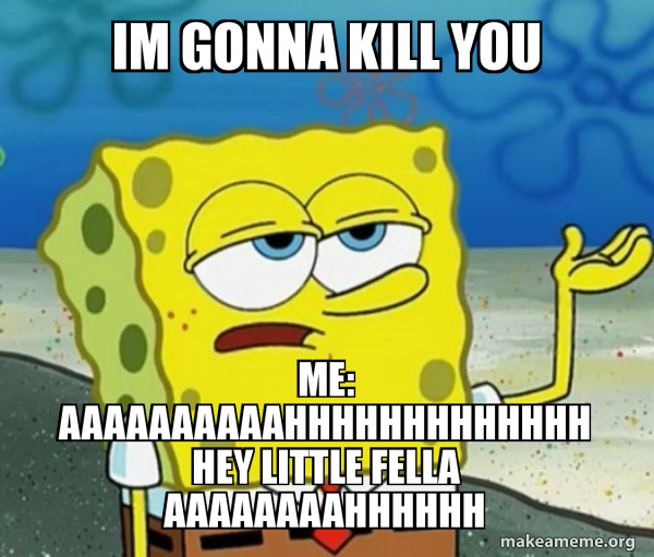 im gonna kill you me: AAAAAAAAAAHHHHHHHHHHHHH hey little fella ...