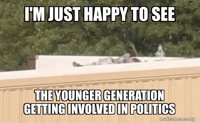 I'm just happy to see the younger generation getting involved in ...