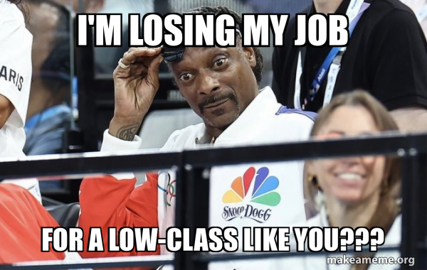 I'm losing my job for a low-class like YOU??? - Snoop Dogg Sunglasses ...