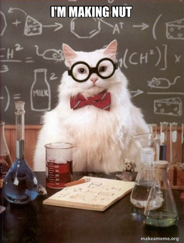 i'm making nut - Chemistry Cat Meme Generator