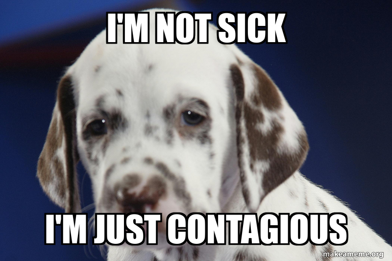 i'm not sick i'm just contagious Meme Generator