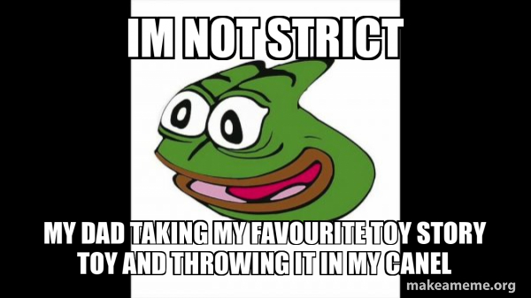 Im not strict my dad taking my favourite toy story toy and throwing it ...