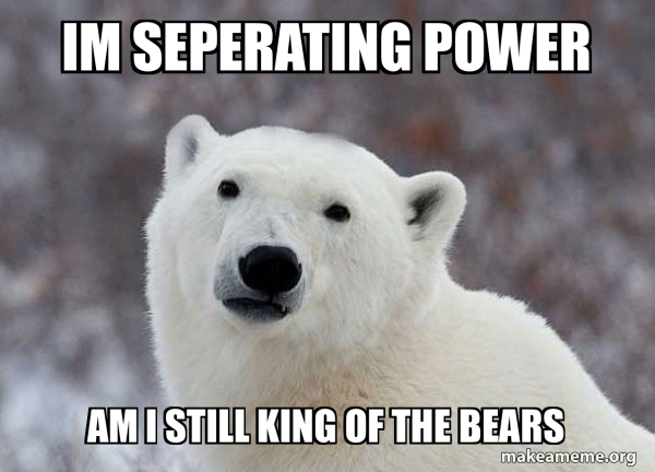 Im seperating power am i still king of the bears - Popular Opinion ...