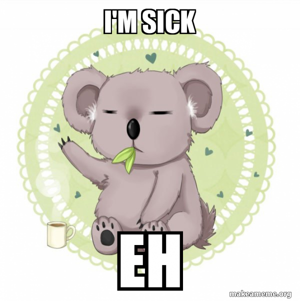 I'M SICK EH - Aussie Koala doing the night shift Meme Generator