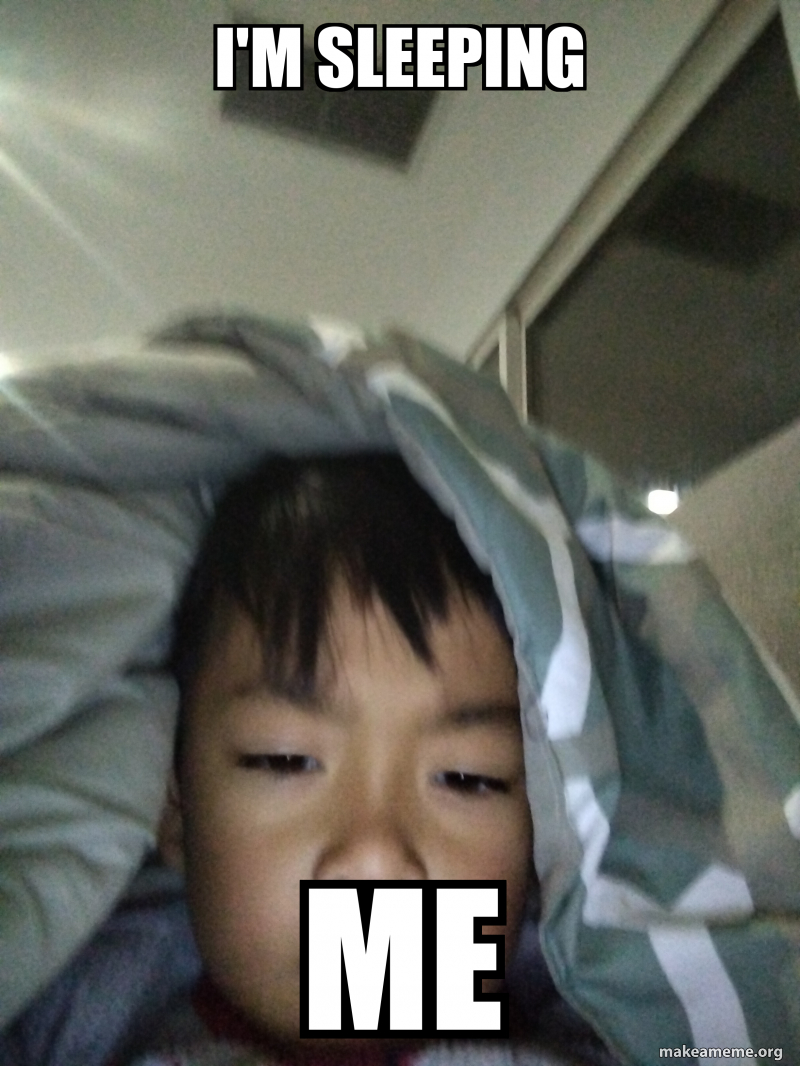 I'm sleeping Me Meme Generator