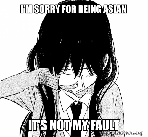 I'm sorry for being Asian It's not my fault Meme Generator