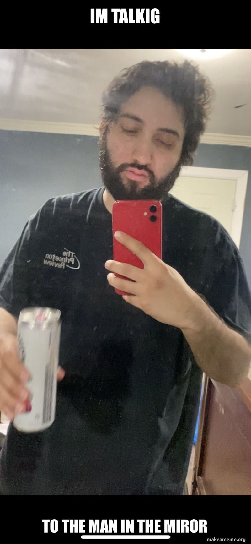 Im talkig To the man in the miror Meme Generator