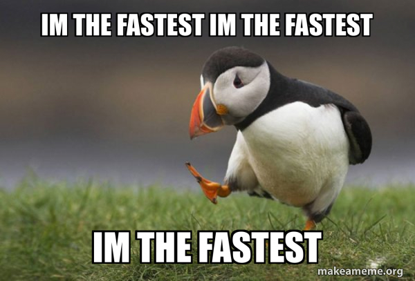 im the fastest im the fastest im the fastest - Unpopular Opinion Puffin ...