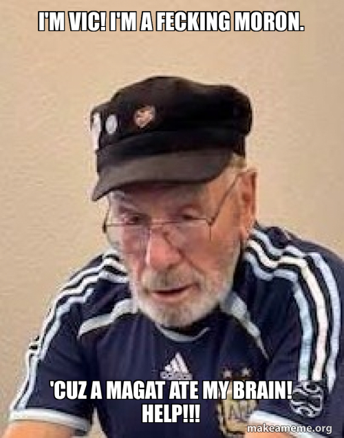 I'm vic! I'm a fecking moron. 'cuz A Magat ate my brain! Help!!! Meme ...