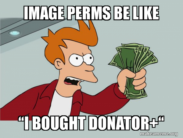 Image perms be like â€œI bought donator+â€œ - Shutup and Take My Money ...