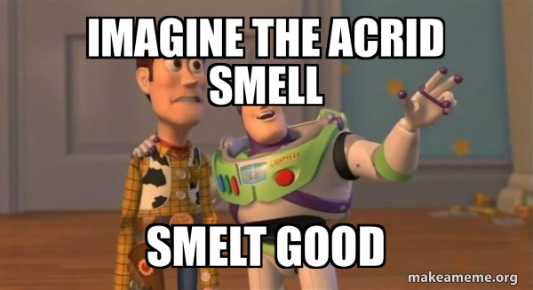 IMAGINE THE ACRID SMELL SMELT GOOD - Buzz and Woody (Toy Story) Meme ...