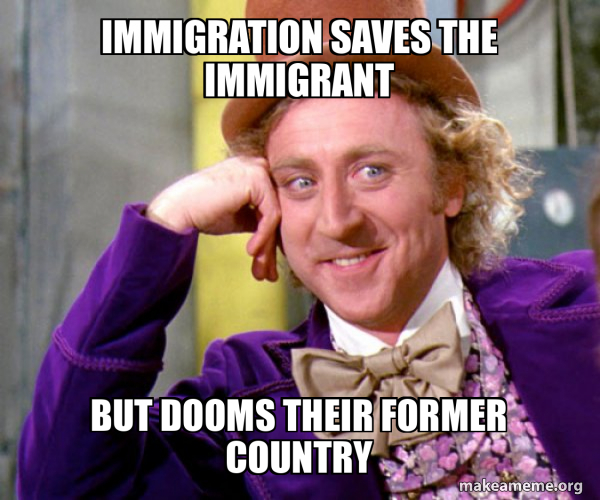 Immigration saves the immigrant but dooms their former country - Willy ...