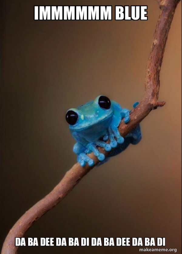 IMMMMMM BLUE Da ba dee da ba di Da ba dee da ba di - Small Fact Frog ...