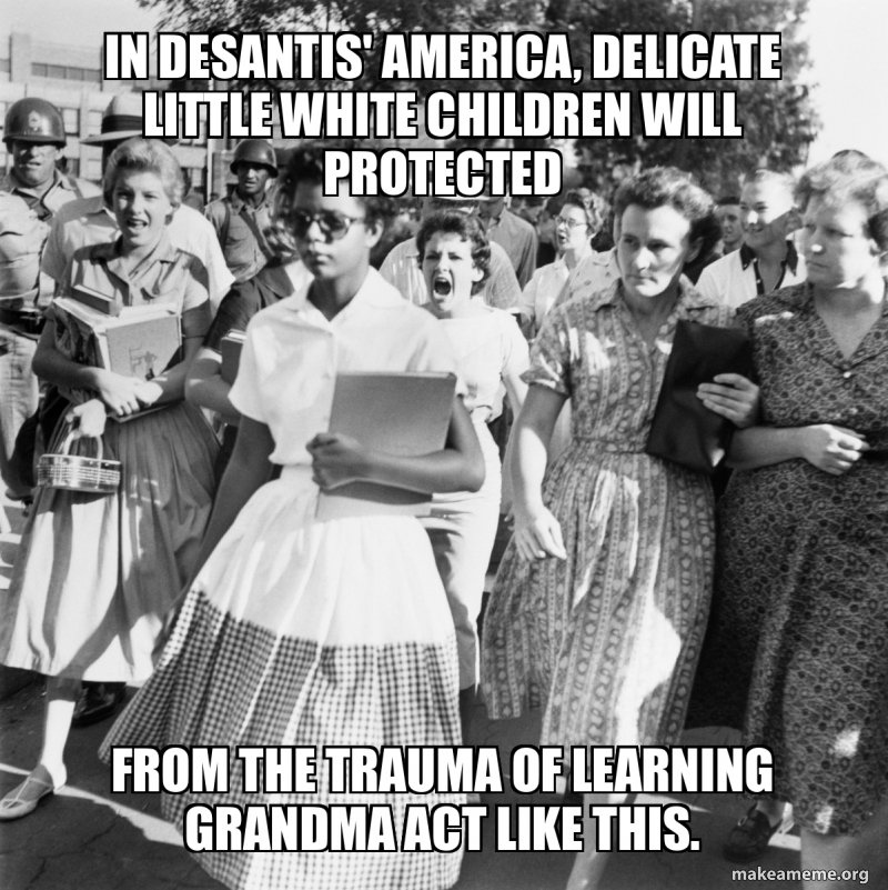 in desantis' america, delicate little white children will protected ...