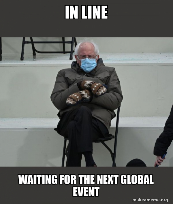 In line Waiting for the next global event - Bernie Sanders at the ...