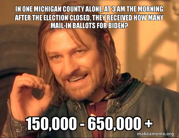 IN ONE MICHIGAN COUNTY ALONE, AT 3 AM THE MORNING AFTER THE ELECTION ...