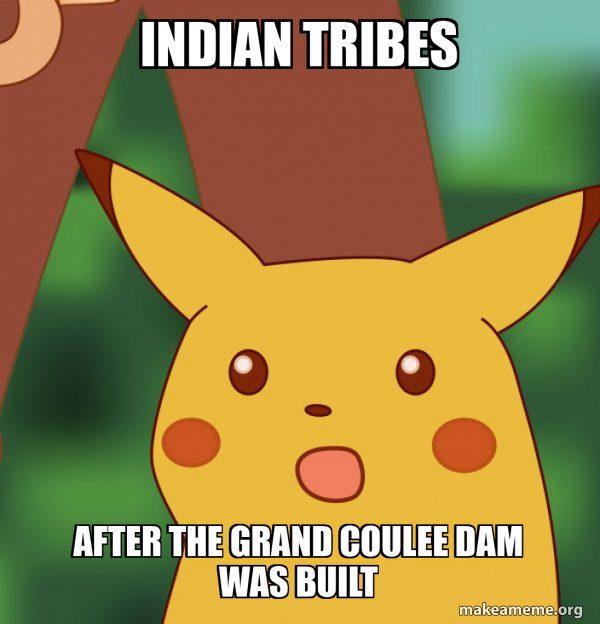 Indian Tribes After the Grand Coulee Dam was built - Surprised Pikachu ...