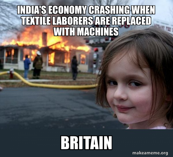 India's economy crashing when textile laborers are replaced with ...
