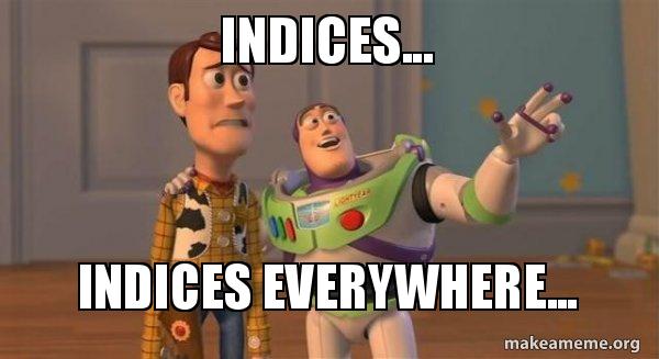 Indices... Indices everywhere... - Buzz and Woody (Toy Story) Meme Meme ...
