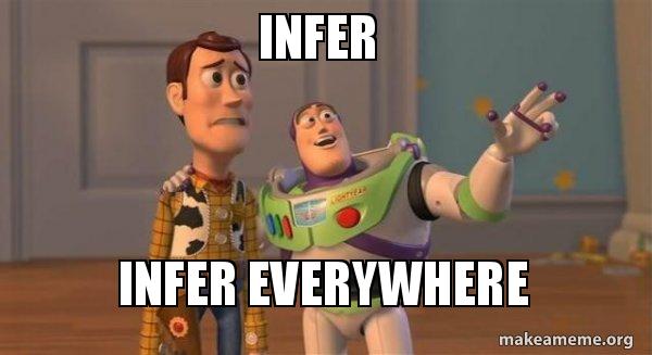 infer infer everywhere - Buzz and Woody (Toy Story) Meme Meme Generator
