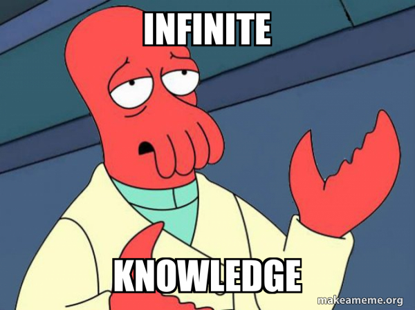 Infinite Knowledge - Tricky Zoidberg Meme Generator