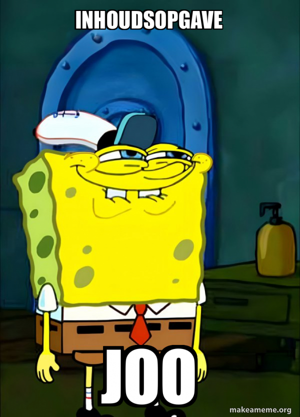 inhoudsopgave joo - SpongeBob Grin Meme Generator