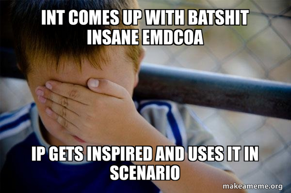 INT comes up with batshit insane EMDCOA IP gets inspired and uses it in ...