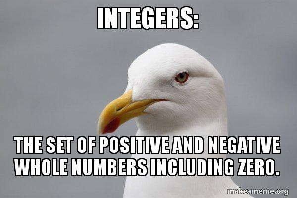Integers: The set of positive and negative whole numbers including zero ...
