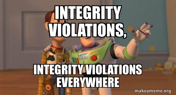 INTEGRITY violations, IntegritY violations everywhere - Buzz and Woody (Toy Story) Meme Meme ...