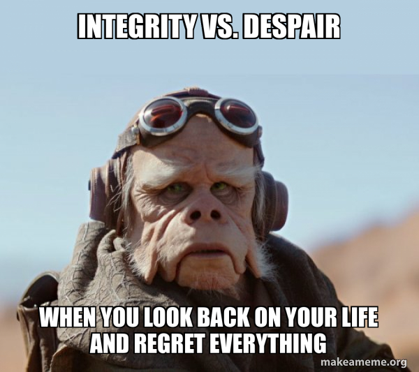 integrity vs. despair when you look back on your life and regret ...