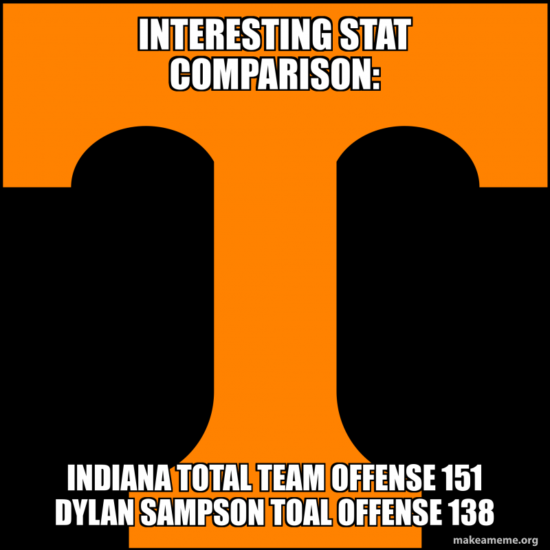 Interesting stat comparison: Indiana total team offense 151 Dylan ...